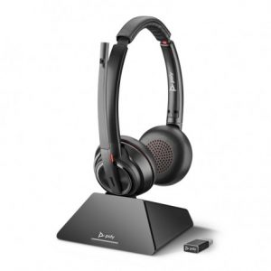 Plantronics SAVI W8220 3-IN-1 OVER-THE-HEAD Stereo Wireless UC DECT ...